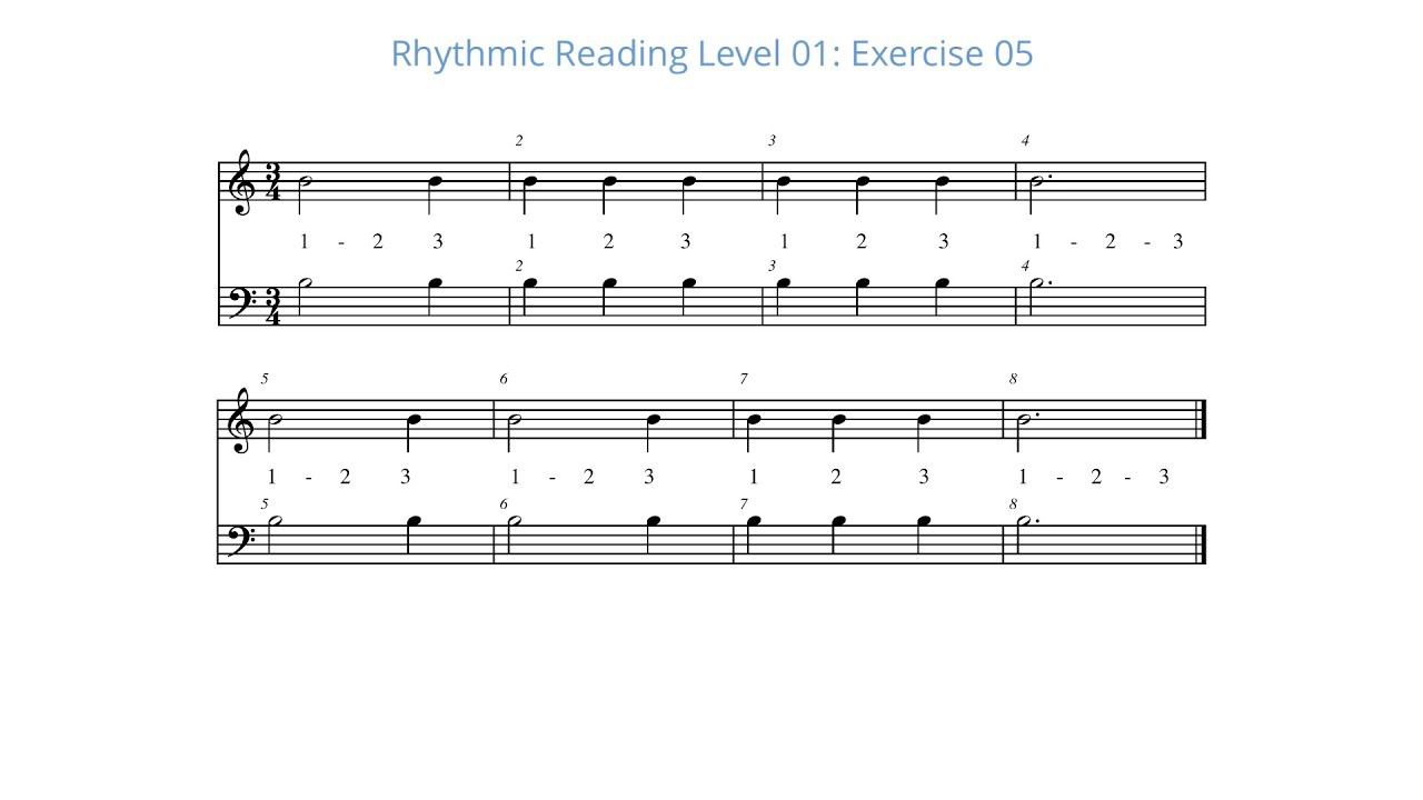 Rhythmic Reading Level One : Exercise 05 - YouTube