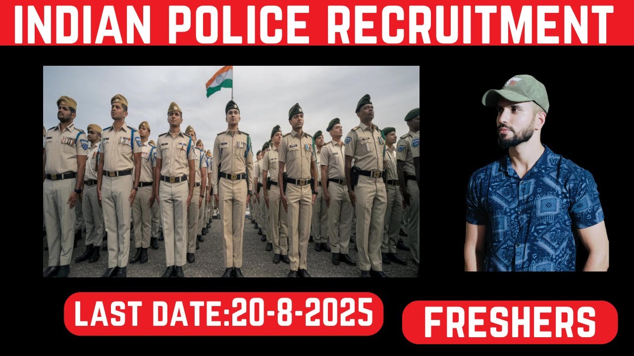 👮‍♂️ Indian Police Recruitment 2025 🚨 | 12th Pass or Above | Govt Job ...