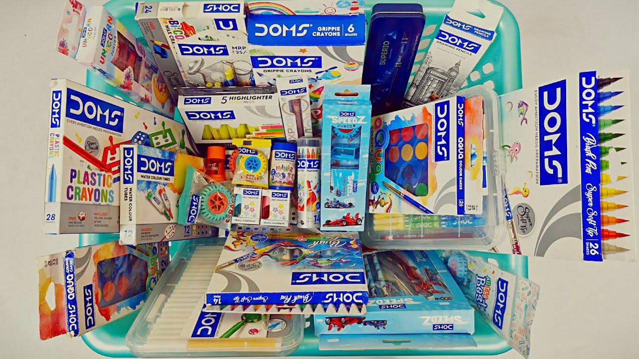Unique doms collection - oil pastels, e racer eraser, erasner, Plastic ...