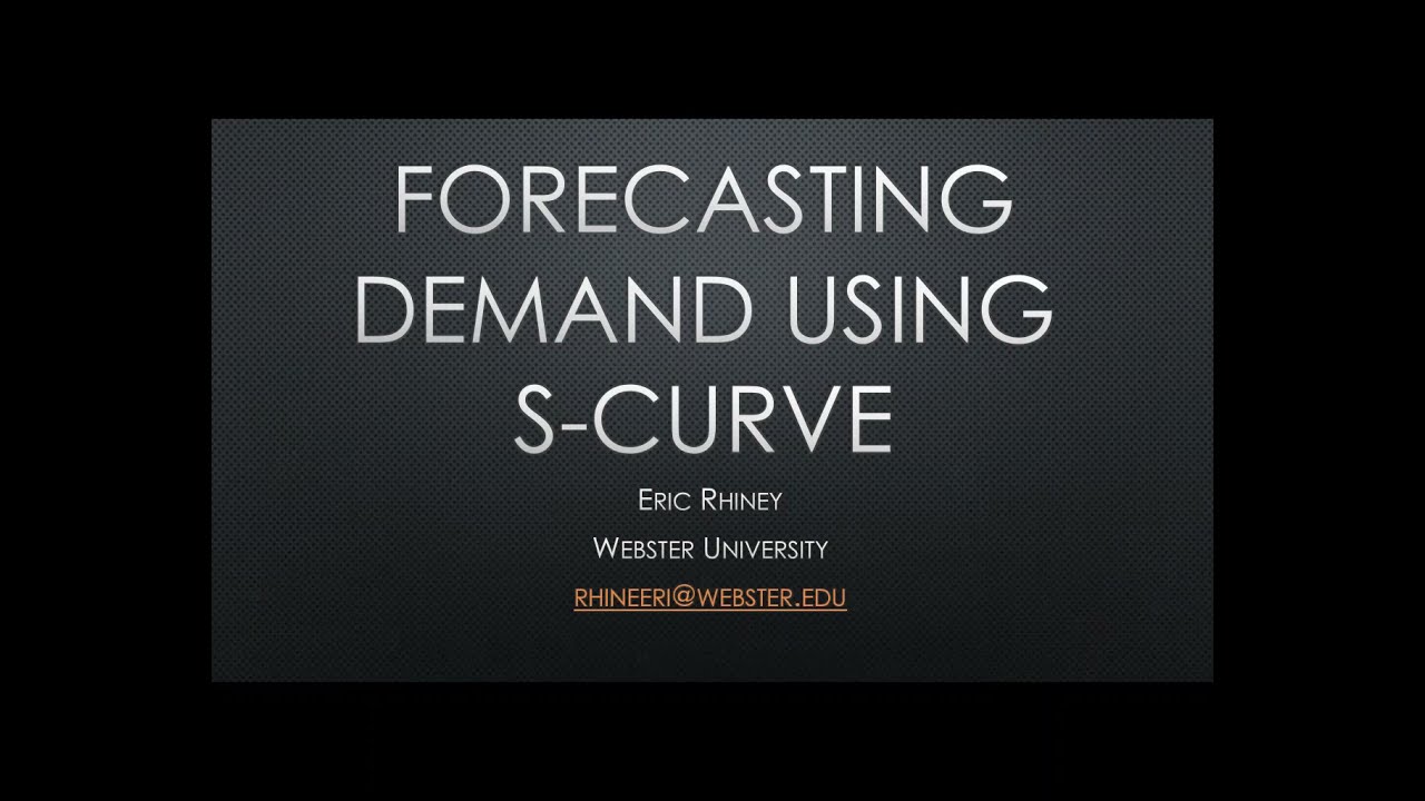 Forecast Demand Using S Curve Excel Tutorial - YouTube