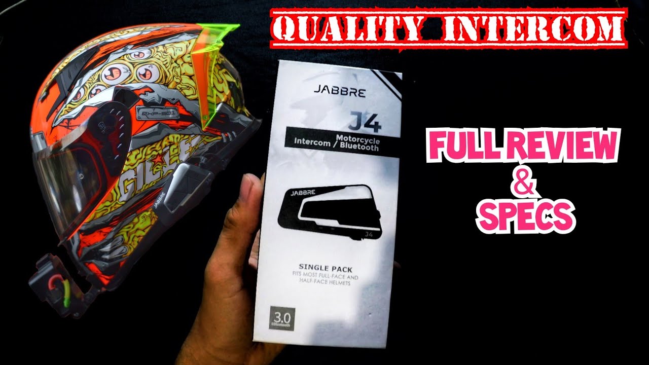 Motorcycle Intercom / All new JABBER J4 unboxing / FULL REVIEW - YouTube