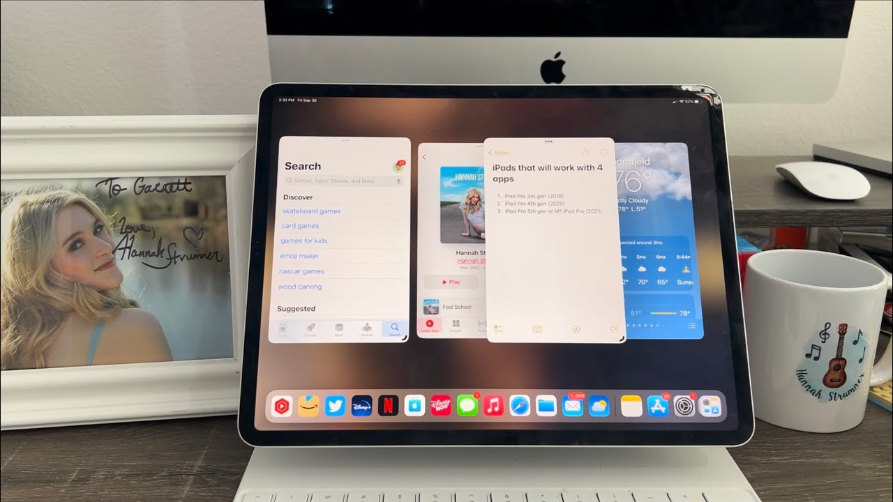 How to use 4 apps at the same time on iPad on iOS 16 - YouTube