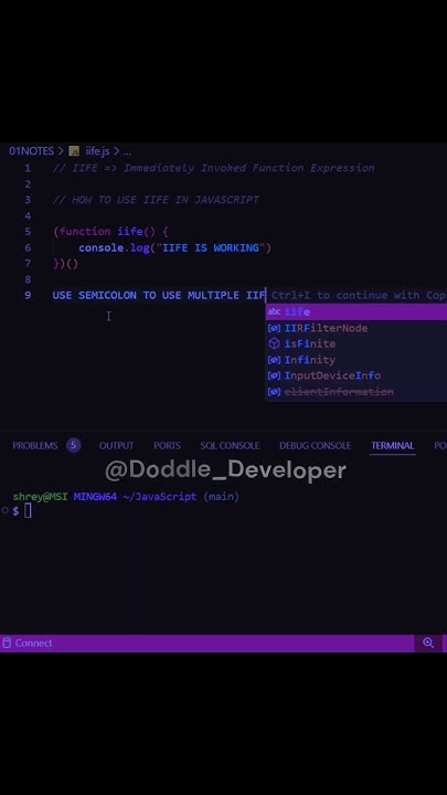 IIFE in Arrow Function #javascript #coding #development - YouTube