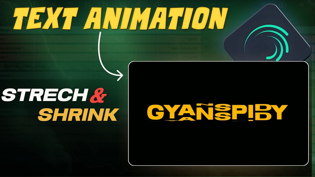 How To Create Vertical Strech And Shrink Text Animation In Alight ...
