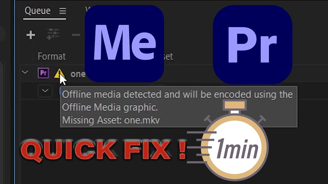 MEDIA ENCODER OFFLINE MEDIA QUICK FIX - YouTube