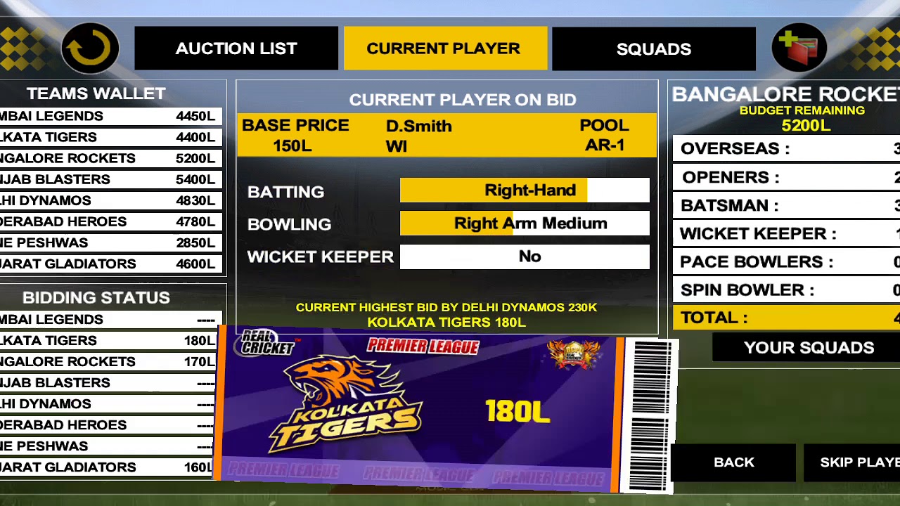 Real cricket 17 list 3 - YouTube