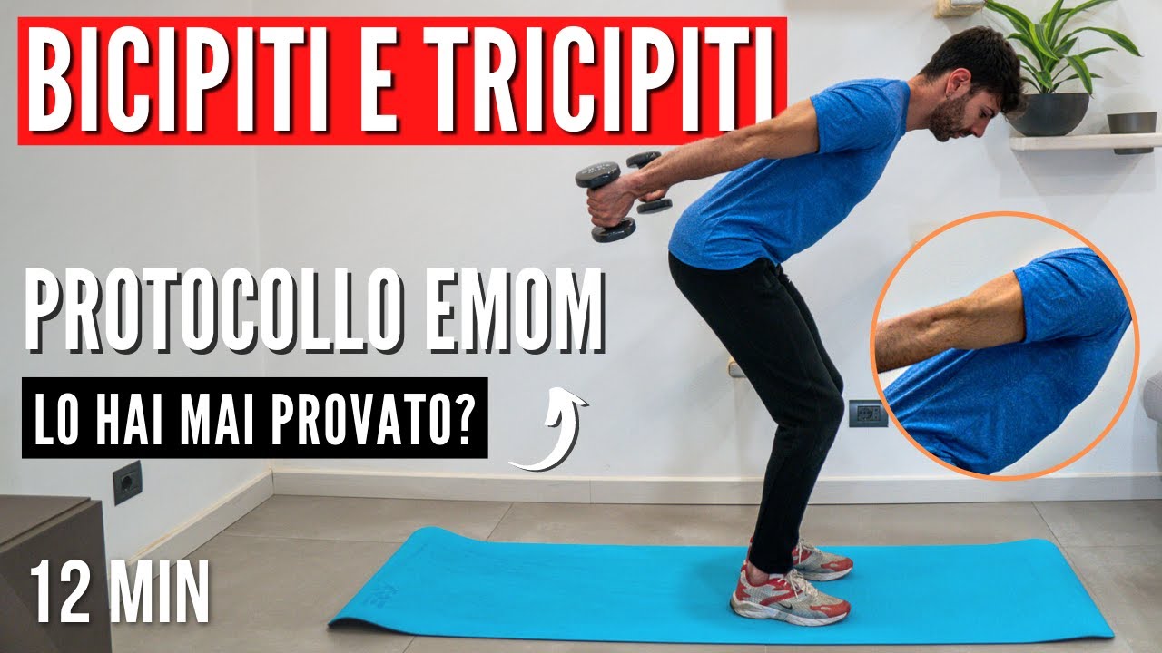 ESERCIZI PER BICIPITI E TRICIPITI - Protocollo EMOM 12 MIN - Marco ...