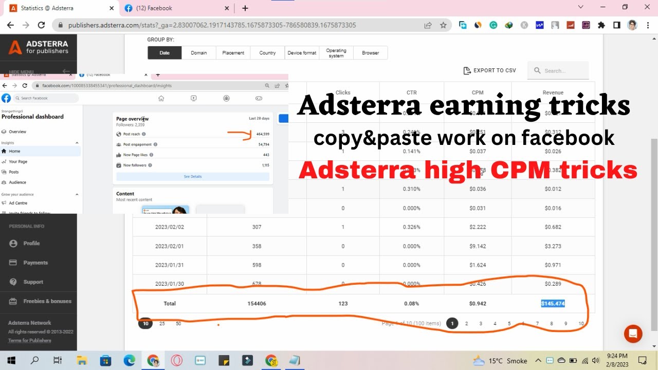 adsterra earning tricks | adsterra high cpm tricks | adsterra payment ...