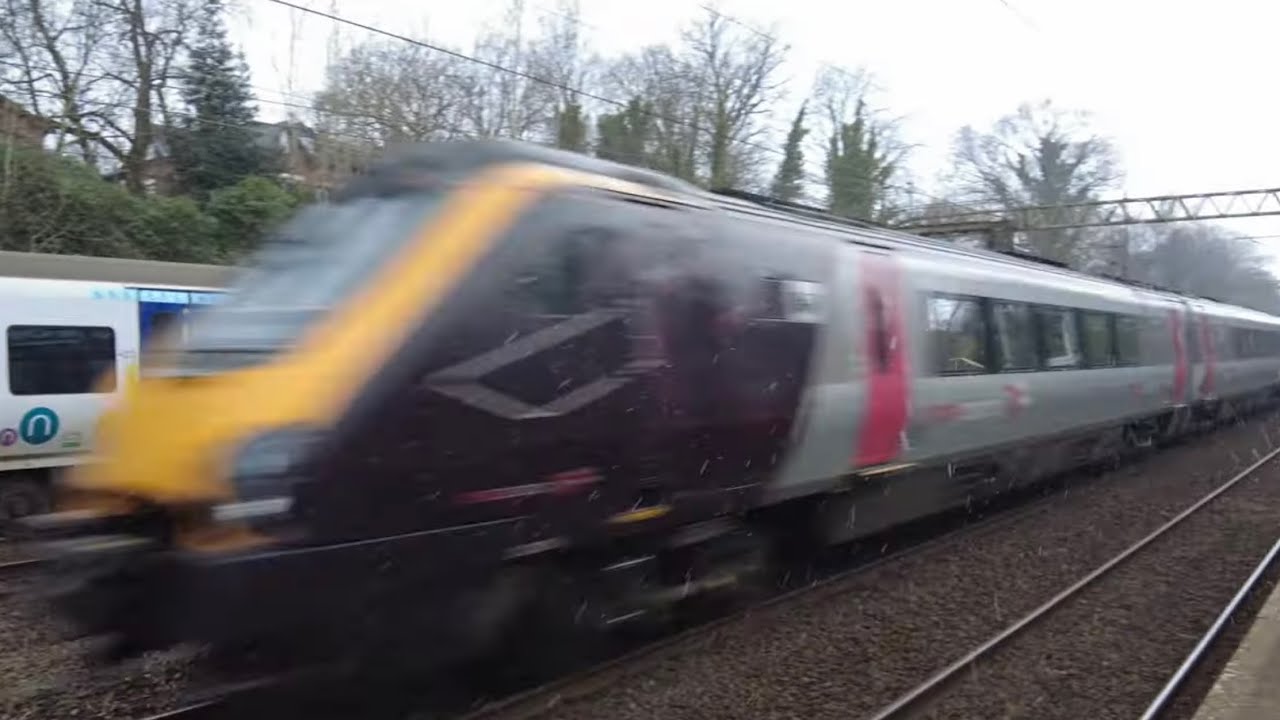 Heaton Chapel Station passing trains. - YouTube