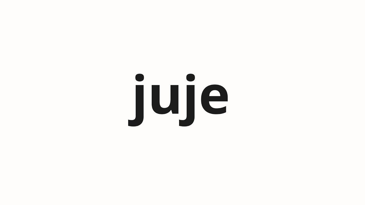 How to pronounce juje | 주제 (subject in Korean) - YouTube