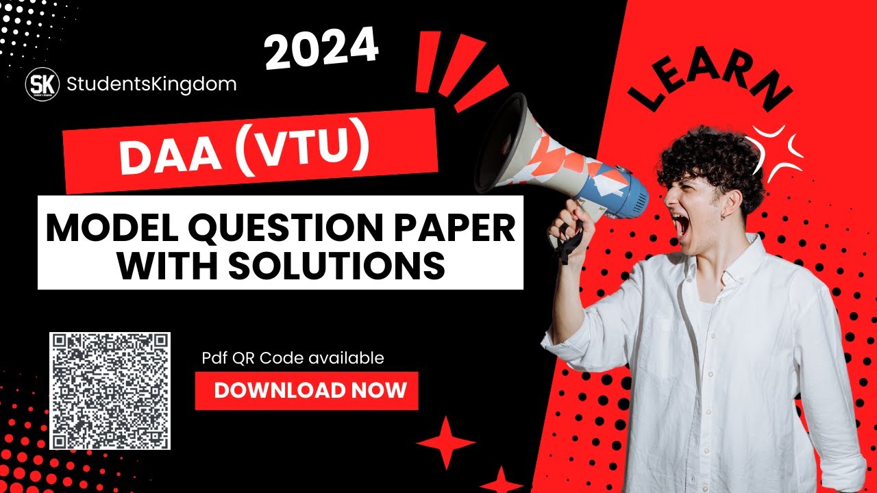 ADA Model Question Paper with Solutions | Scan and Download the pdf | @SK22257 - YouTube