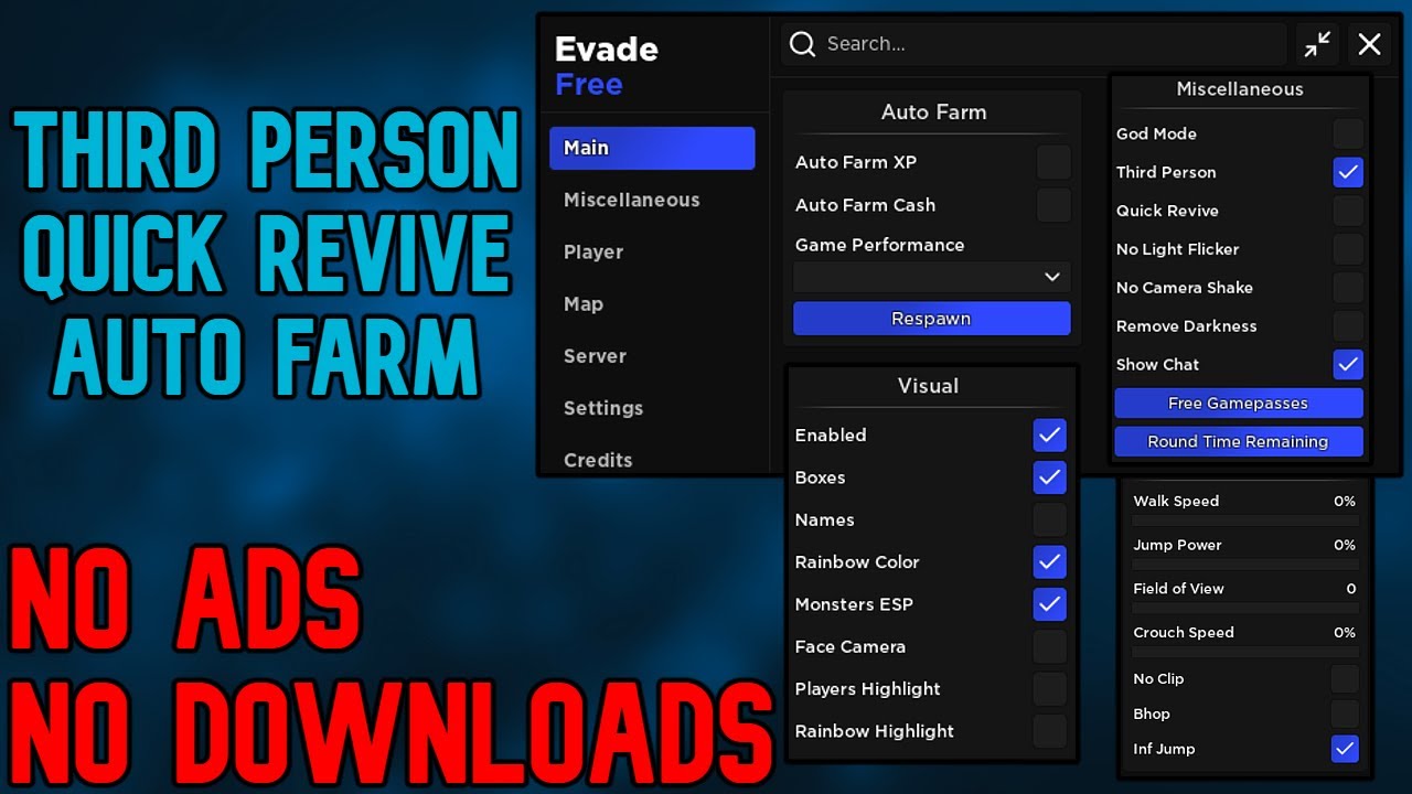 Best Evade Script Third Person Free Gamepass ESP Not Patched Best Evade Script Third Person Free Gamepass ESP Not Patched