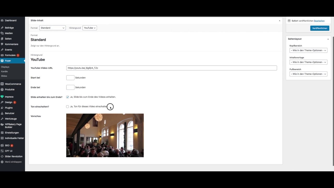 Kostenlose Digital Signage Lösung mit Wordpress und Foyer (Plugin) für Text, Bilder und Videos ...