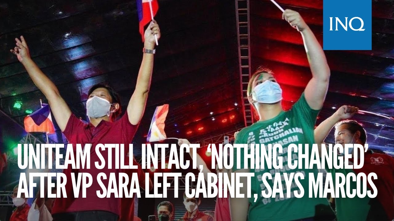 UniTeam still intact, ‘nothing changed’ after VP Sara left cabinet ...