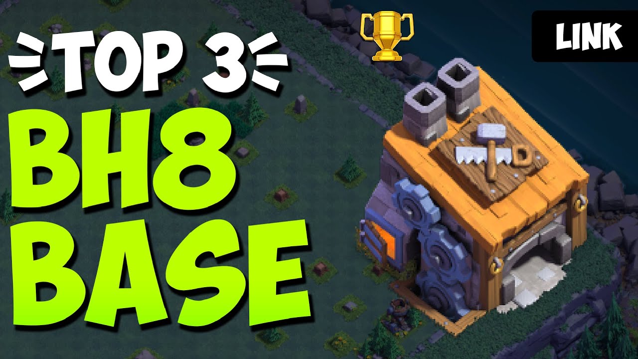 TOP 3 BH8 BASE LINK 2020! New Builder Hall 8 Base Defense Against BH9 ...