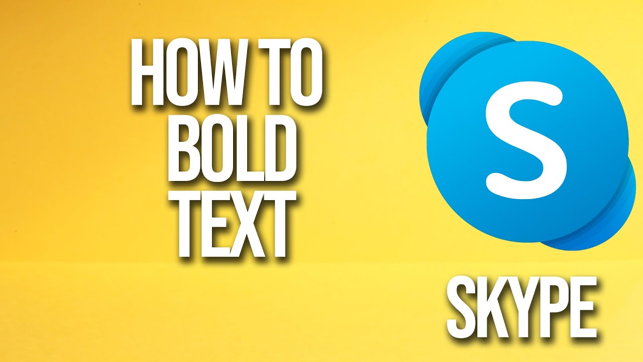 How To Bold Text Skype Tutorial - YouTube