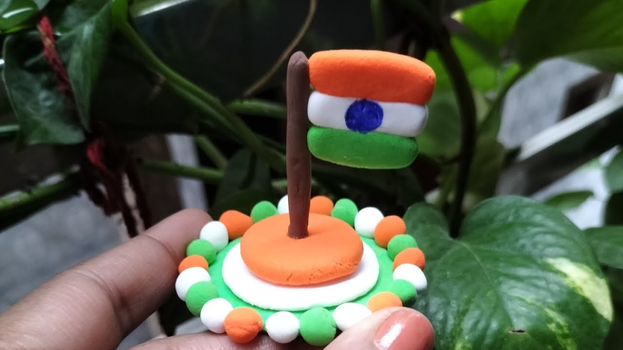 Republic day flag🇮🇳 clay art making | Indian flag clay art |craft |diy ...
