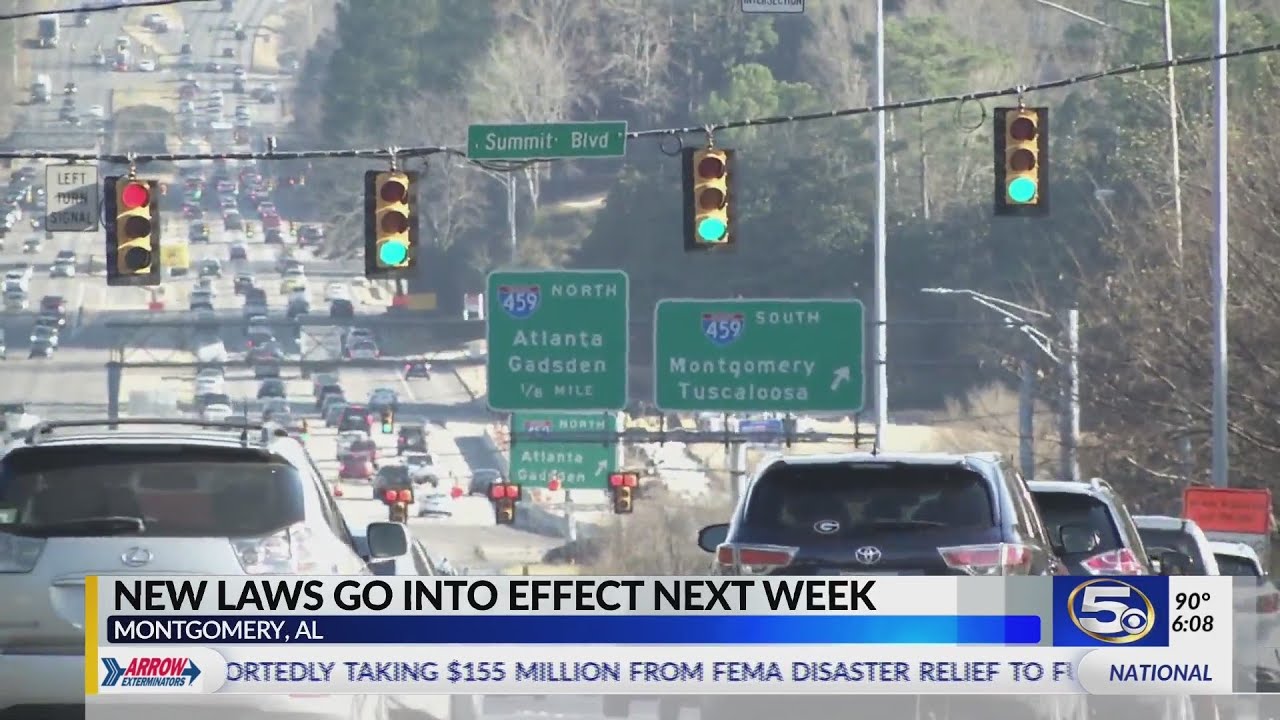 New traffic laws set to take effect in Alabama - YouTube
