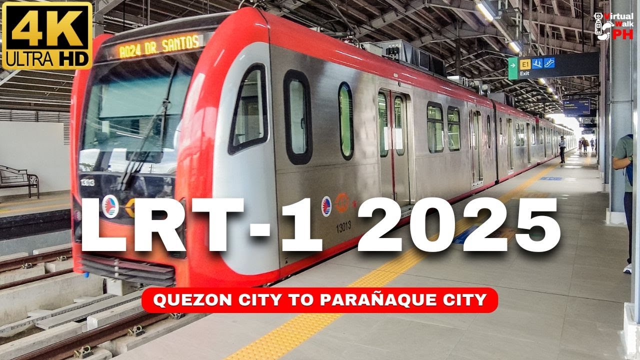[4K] Quezon City to Parañaque | LRT-1 Southbound Train Ride 2025 ...