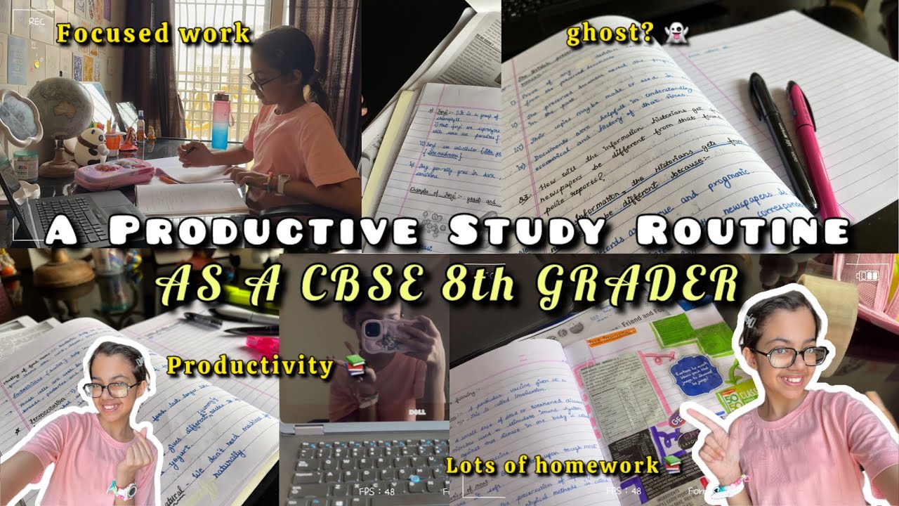 📚STUDY VLOG🎯 A Productive Study Routine As A Cbse 8th Grader - YouTube