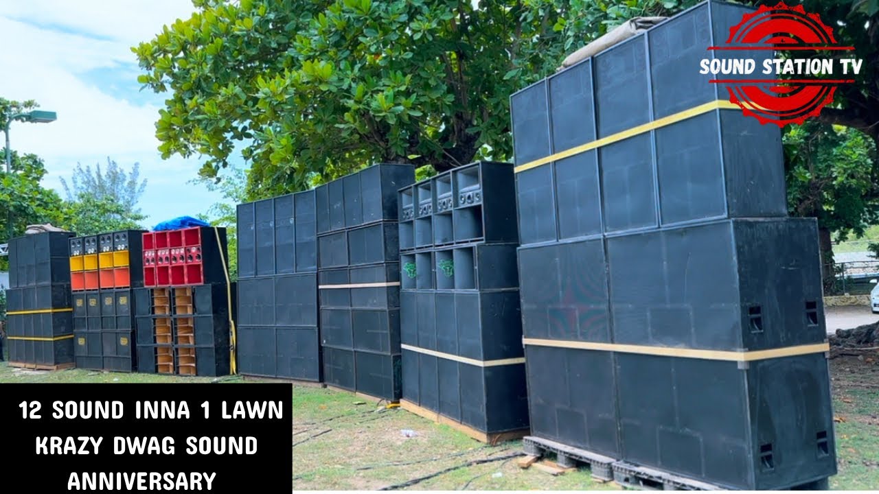 SOUND SYSTEM SET UP & TUNE UP IN JAMAICA @ KRAZY DWAG SOUND ANNIVERSARY ...