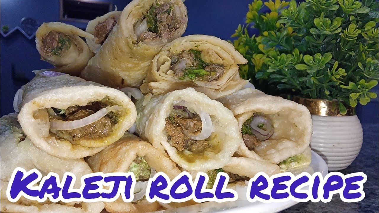 kaleji roll recipe | Chicken roll recipe | liver roll recipe ...