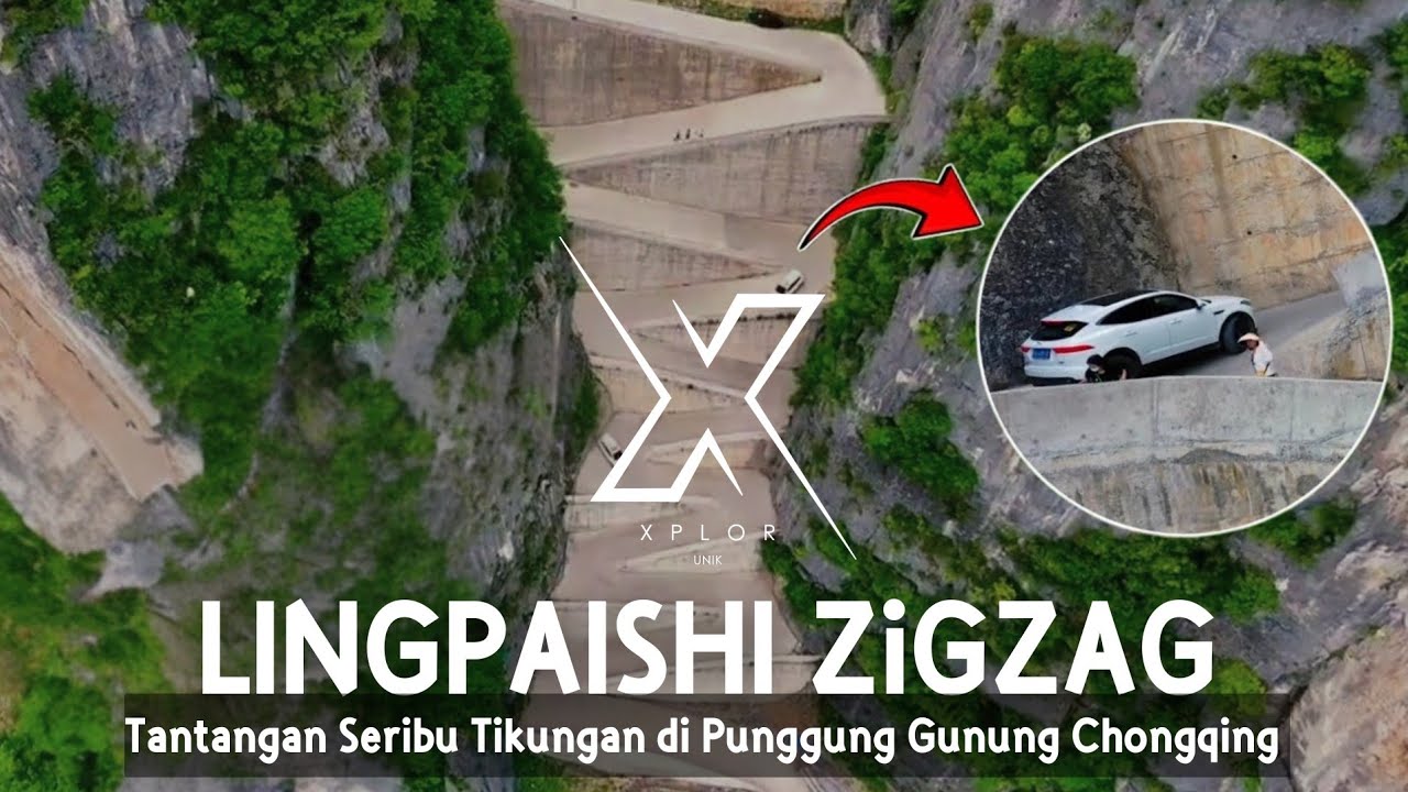 GESER DIKIT PINDAH ALAM ! Uji Nyali Sopir di Lingpaishi Zigzag Highway Wuxi, Chongquing China ...