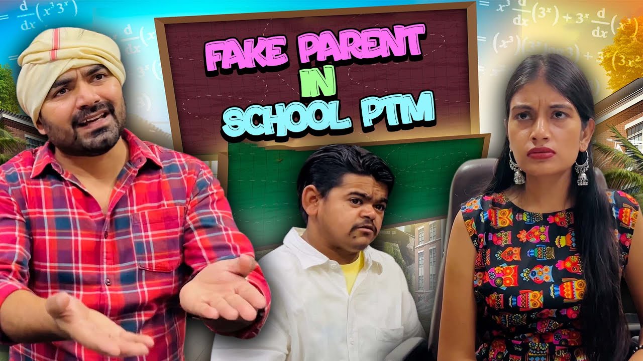 Fake Parent in School PTM | School Life | Vicky Kajla | Haryanvi Comedy ...