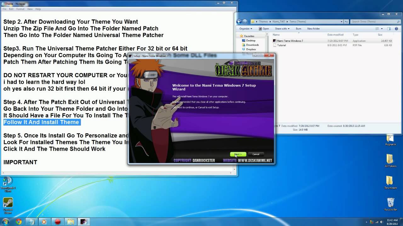 How To Install Custom Anime Themes For Windows - YouTube
