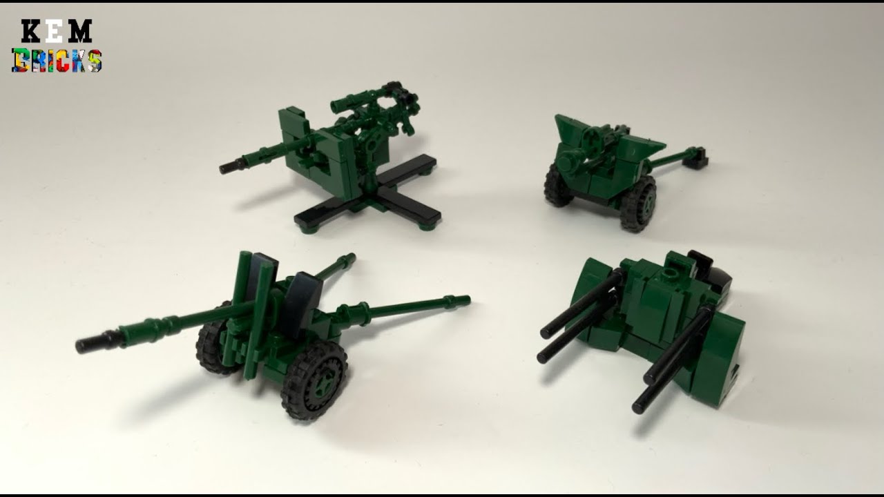 Builds Mini Heavy gun-cannon (Tutorial)-Brick Military Mini artillery 01 .#lego #toys #unboxing ...