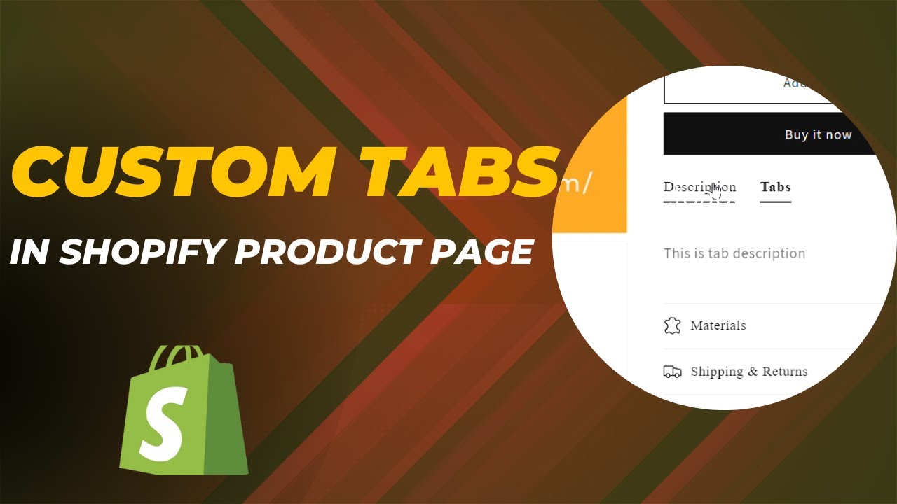 How to add custom tabs in product descriptions in shopify for free ...