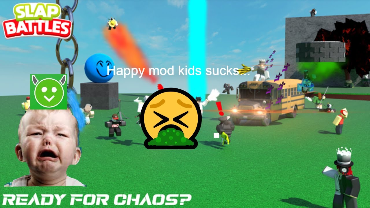 happymod kids RUINS slap battles - YouTube