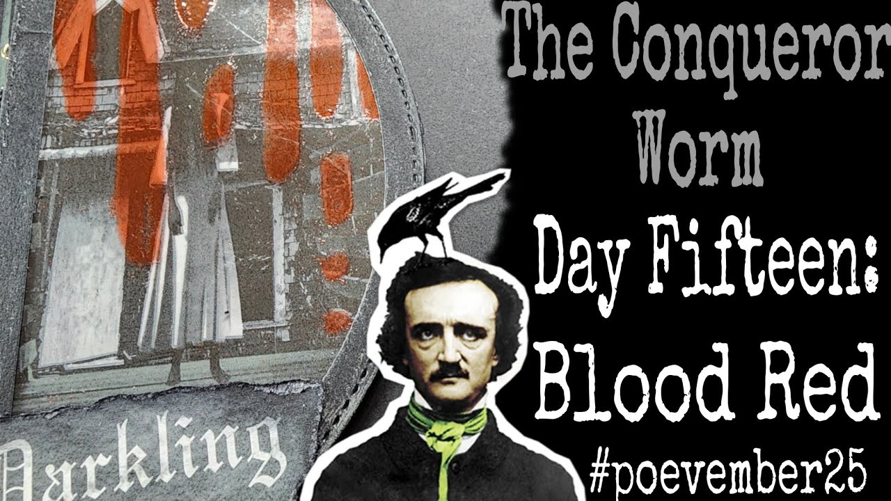 #poevember25 Day 15 - Blood Red - Embossed Window Semi Circle Bookmark ...