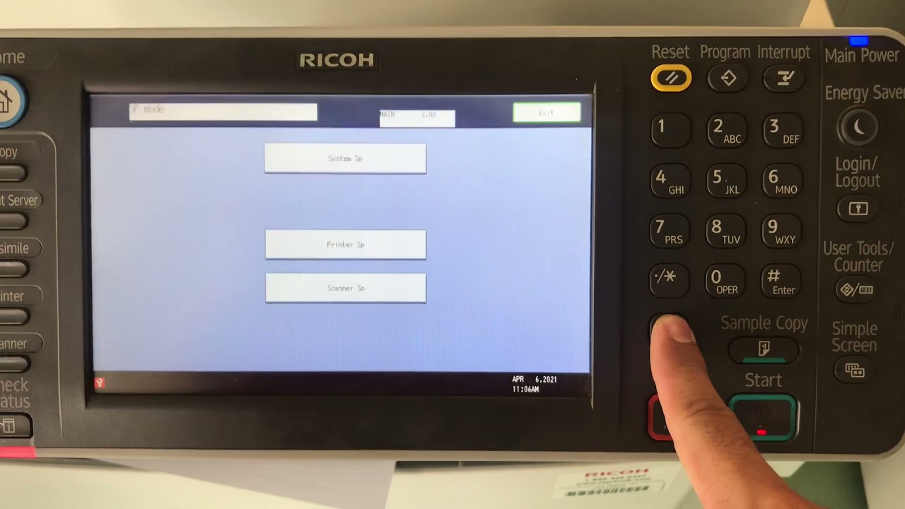 Reset Error Code Ricoh Aficio MP 4002 SC Code VTB YouTube