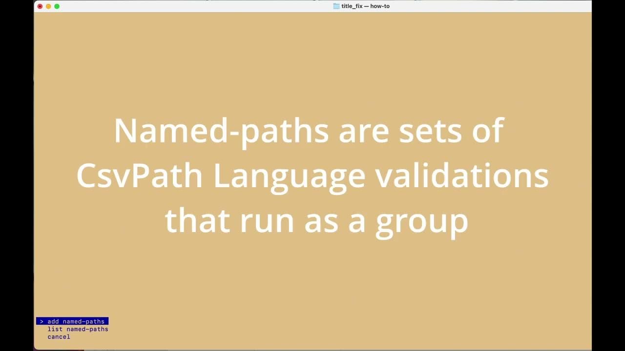 Registering Data With CsvPath - YouTube