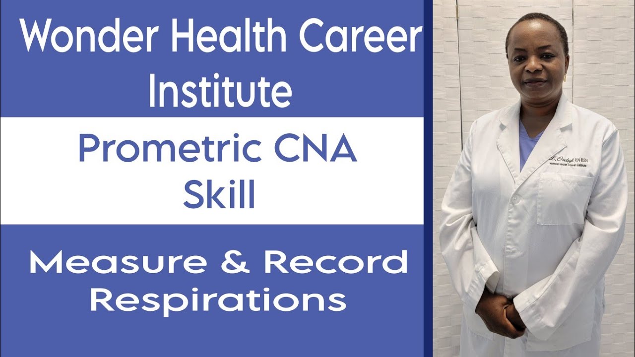 Measure and record respirations: Prometric CNA Skill - YouTube
