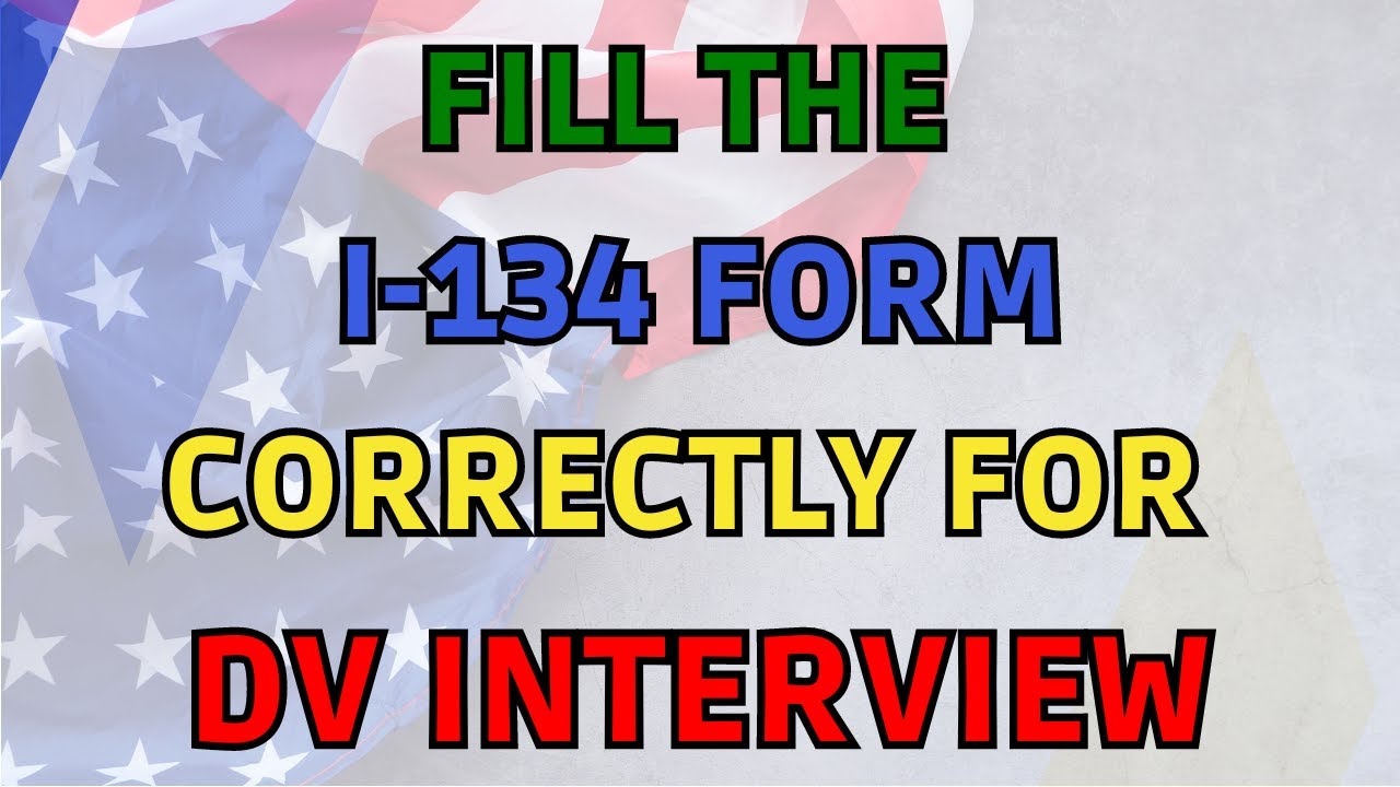 Fill out Form I-134 Correctly as Follows | #affidavitofsupport | # ...