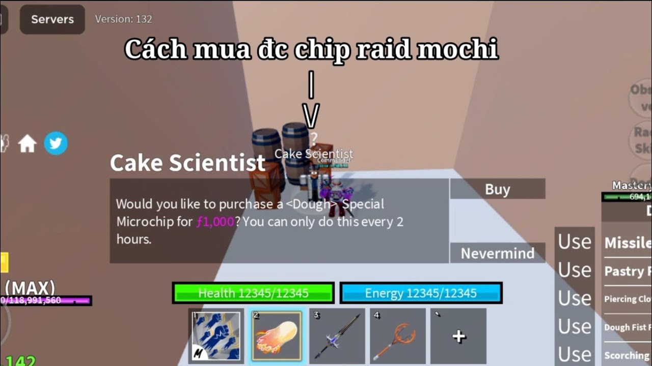 Cách để mua đc chip raid mochi... | blox fruit - YouTube