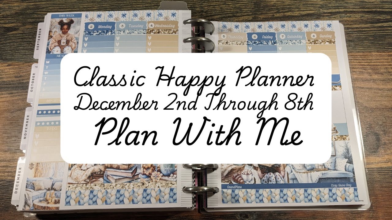 Classic Happy Planner December 2nd through 8th Plan With Me - YouTube