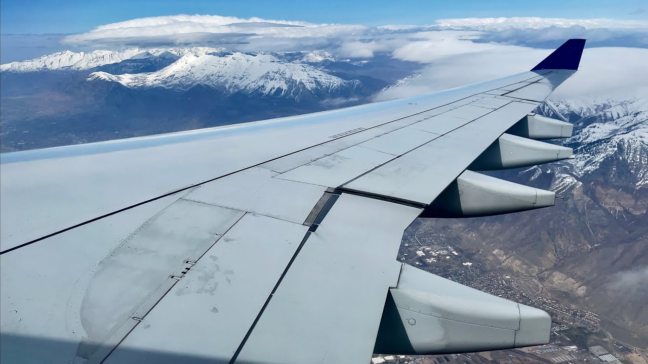 Windy & Off-Center Approach – SLC Landing – Delta Air Lines – Airbus ...