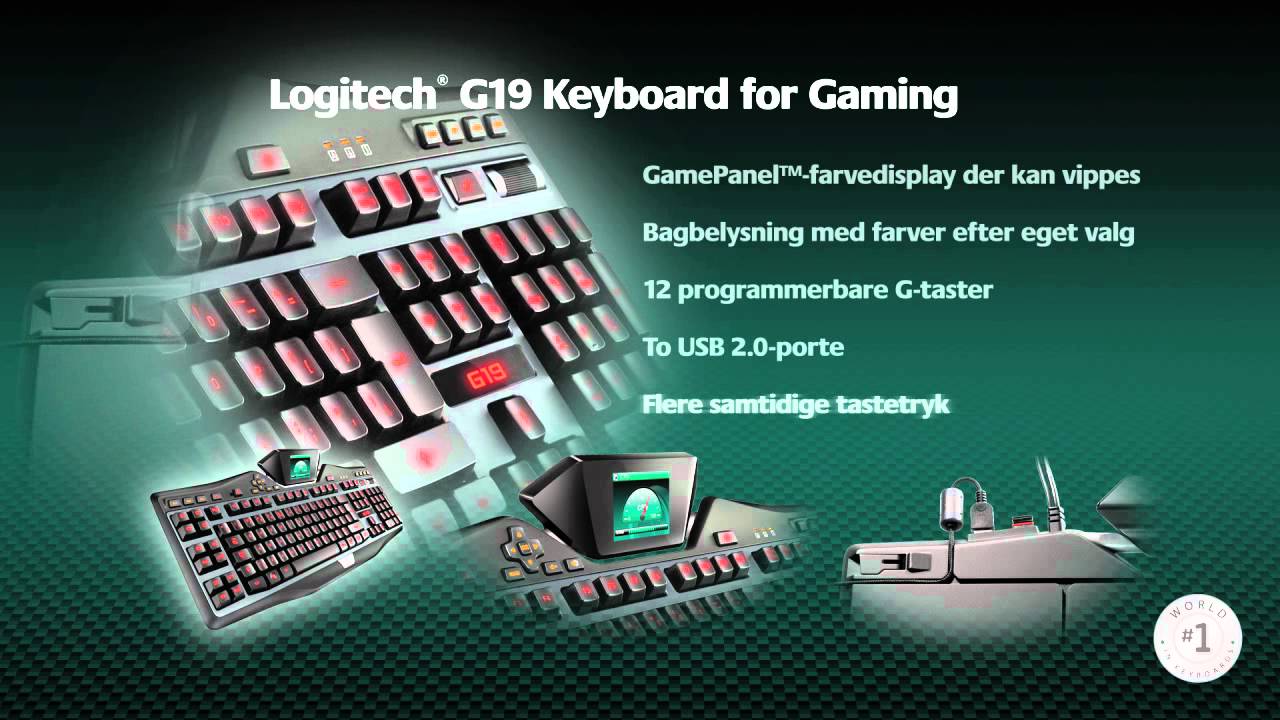 Logitech Keyboard for Gaming G19 Danish - YouTube