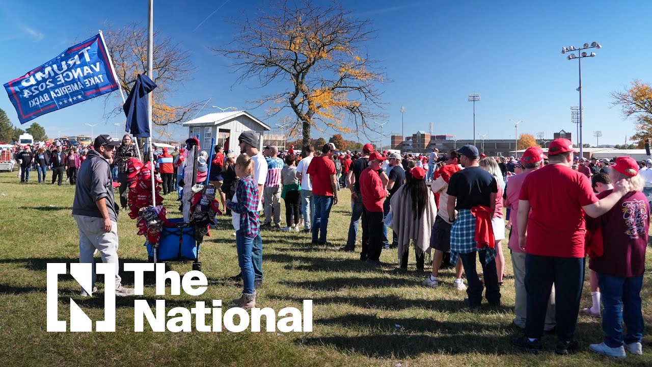 Inside Trump rally in Virginia as campaign enters final moments - YouTube
