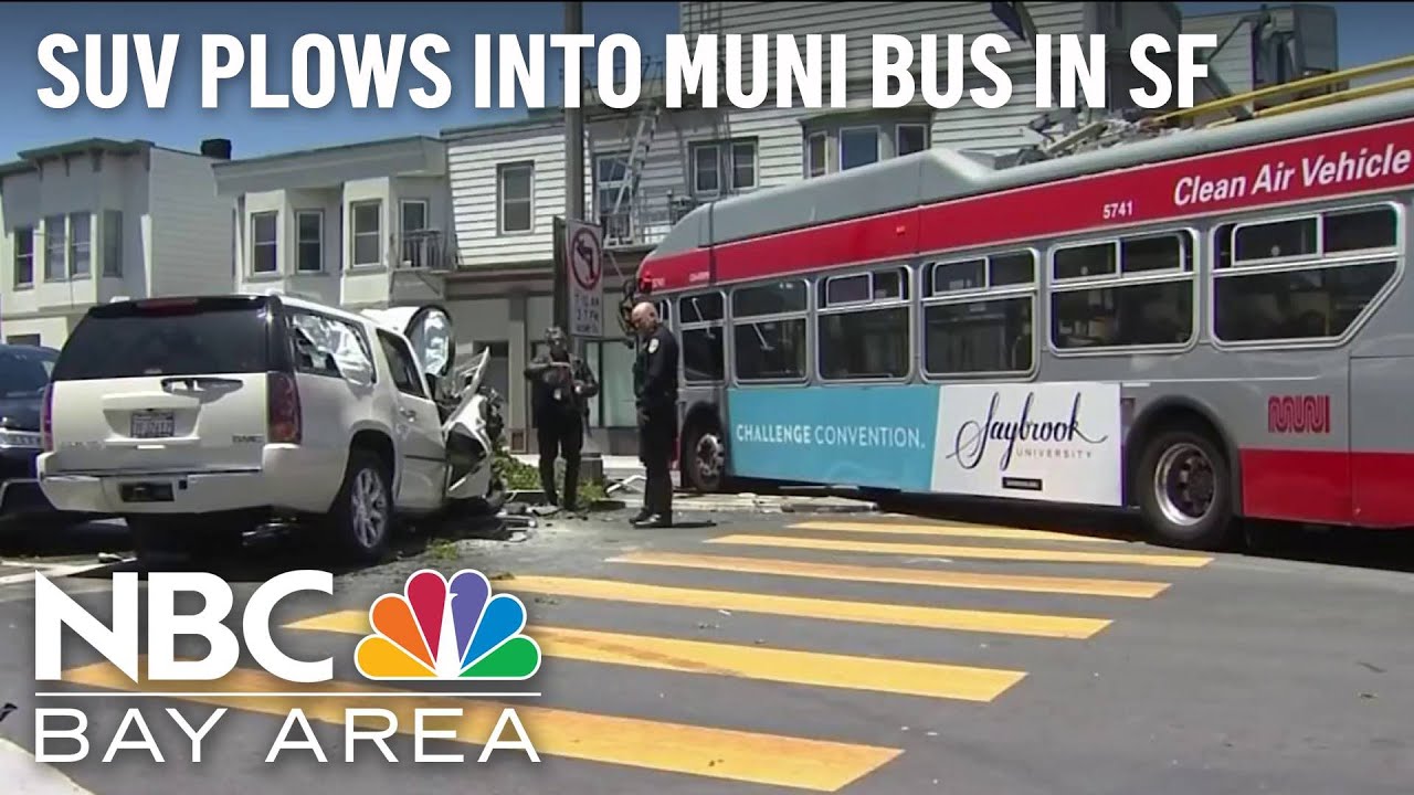 6 People Hurt After SUV Slams Into Muni Bus in San Francisco - YouTube