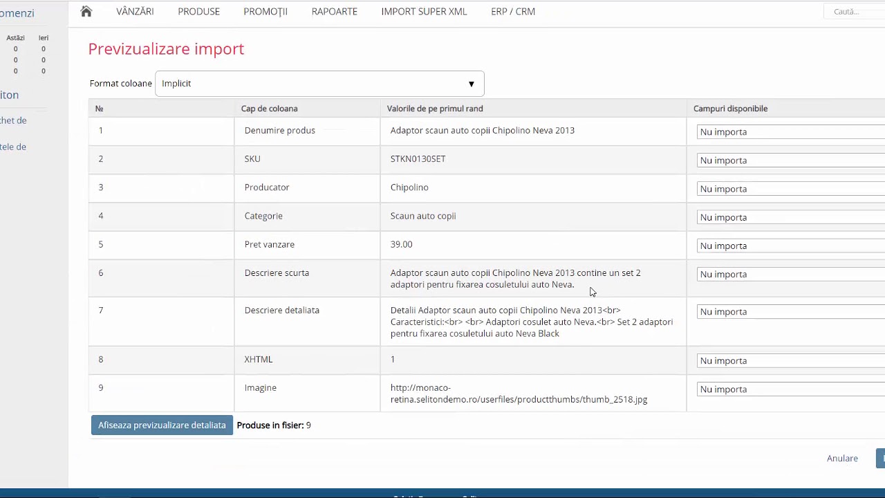 [Seliton Romania] Importul de produse din fisier CSV/XLSX - YouTube