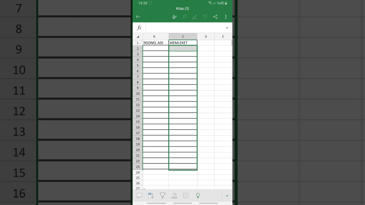 TELEFONDA EXCEL KULLANIMI 1 - YouTube