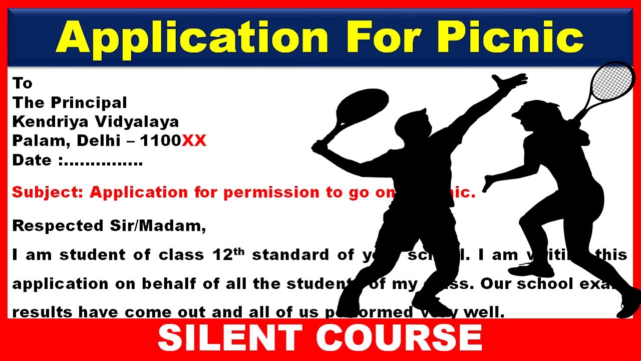 Write An Application To Your Principal To Arrange A Picnic Tour - YouTube