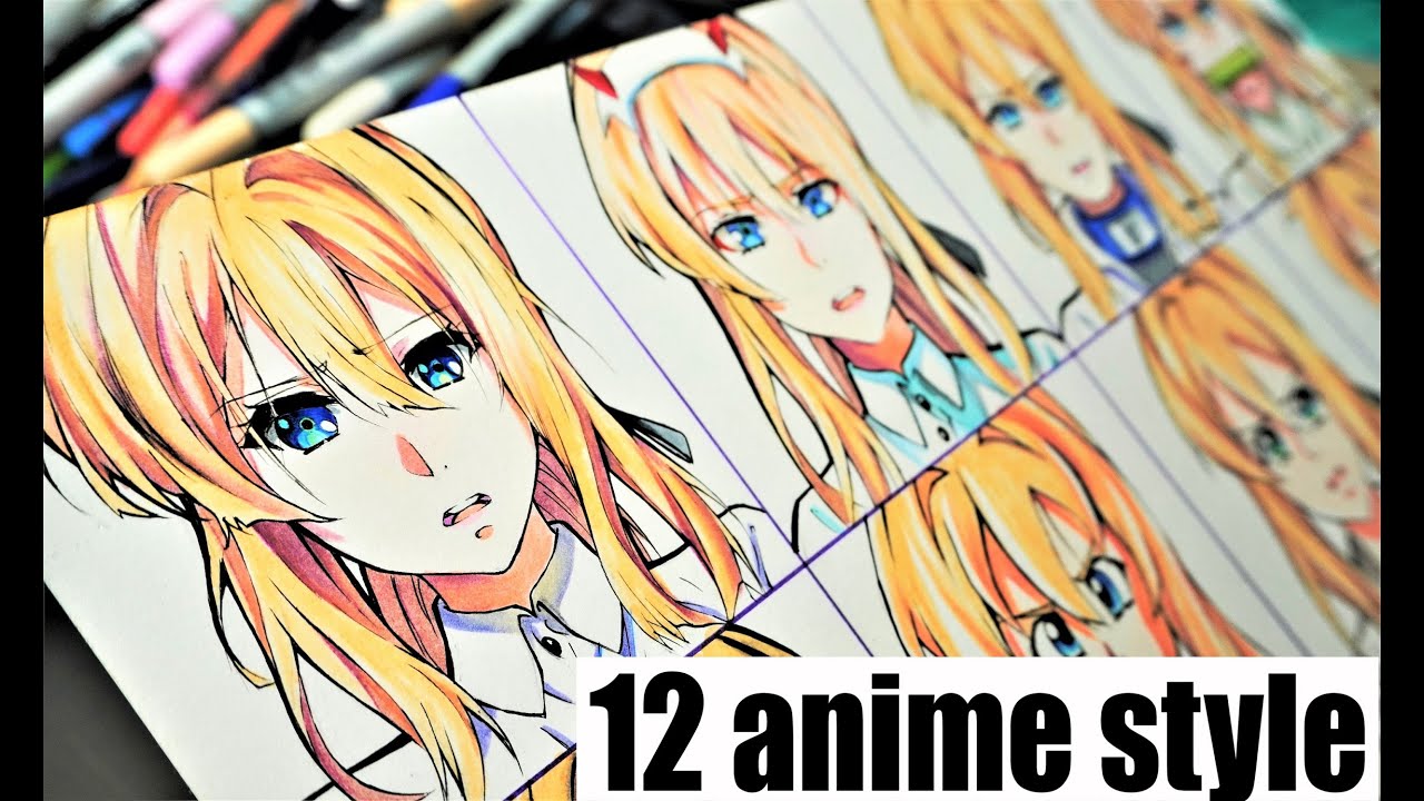 Drawing Violet EVERGARDEN in different ANIME styles ( ヴァイオレット・エヴァーガーデン ...