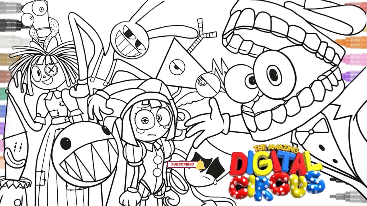 The Amazing Digital Circus NEW Coloring Pages / Coloring ALL Characters ...