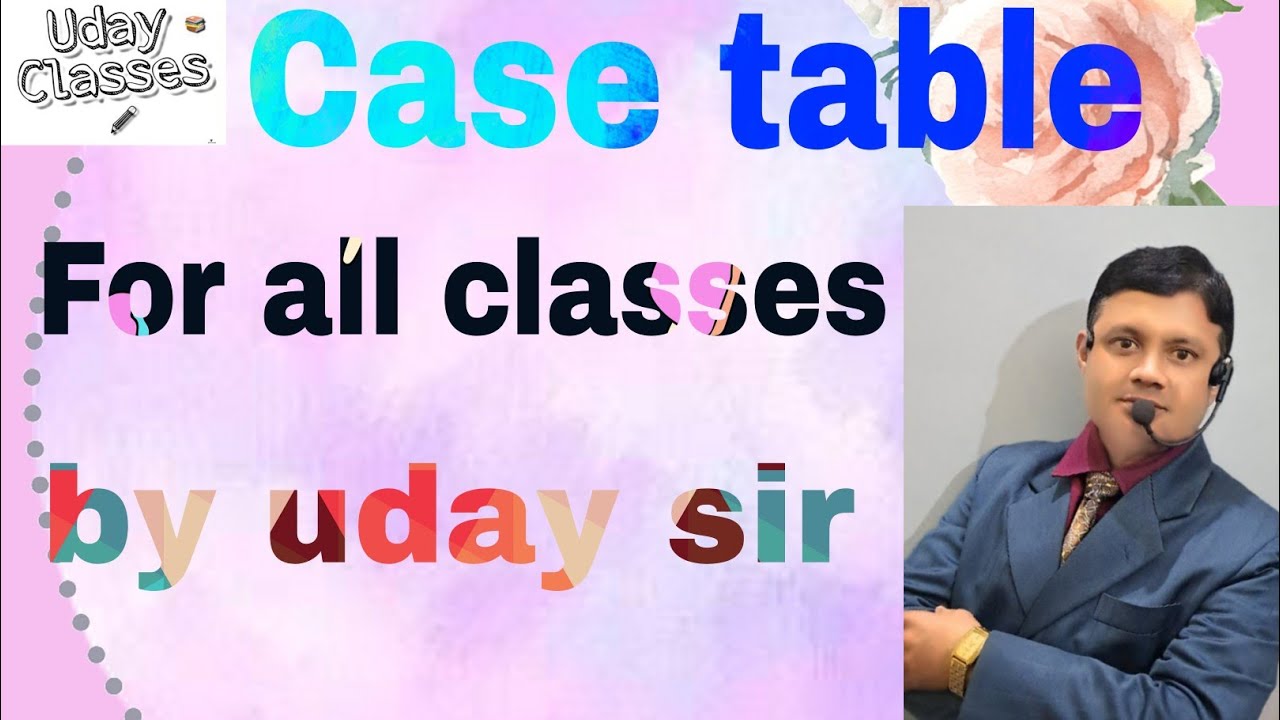 case table by uday sir - YouTube