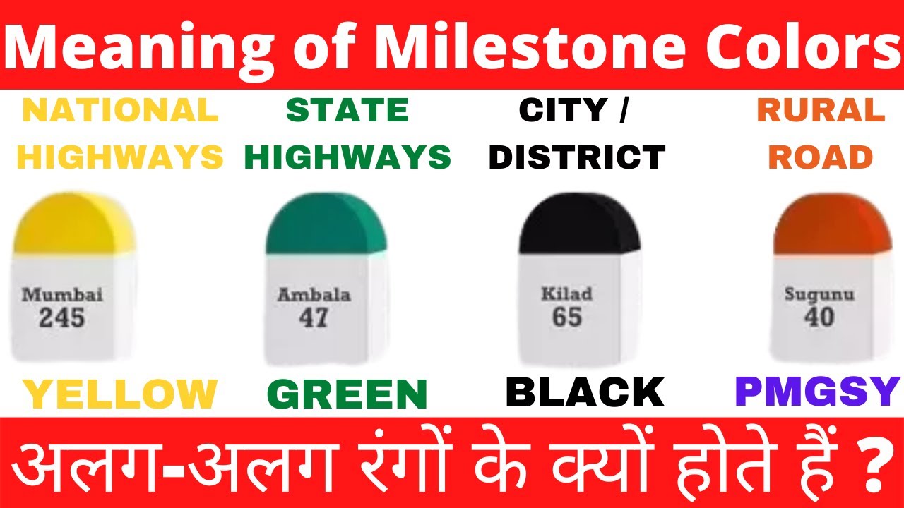 रास्तों में लगे रंग-बिरंगे पत्थरों का मतलब? Significance of different ...